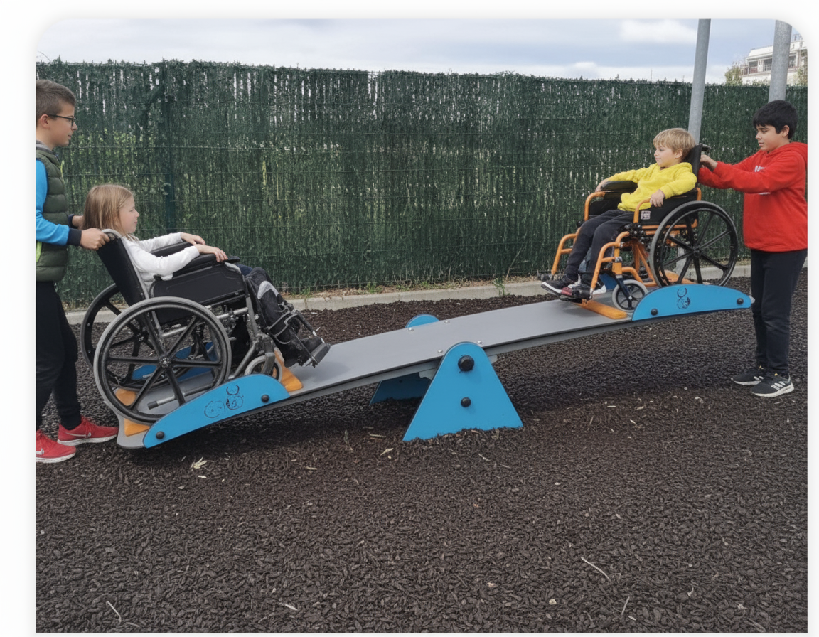 Wheel Chair See Saw, Disabled Play Equipment Supplier in Indore